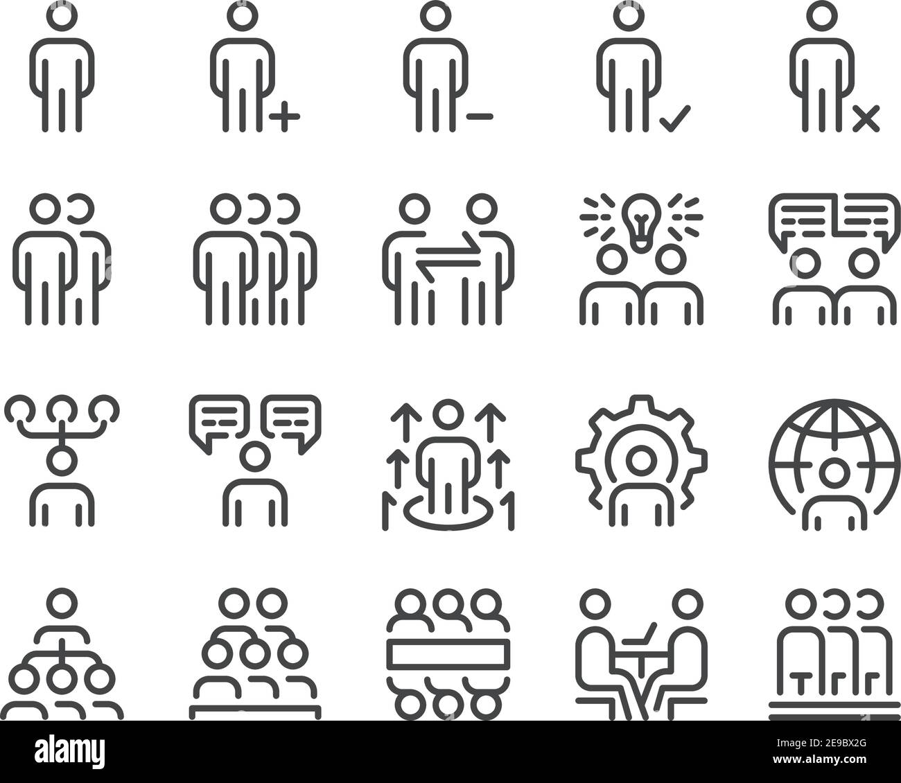 Human resource icon linear Stock Vector Images - Alamy