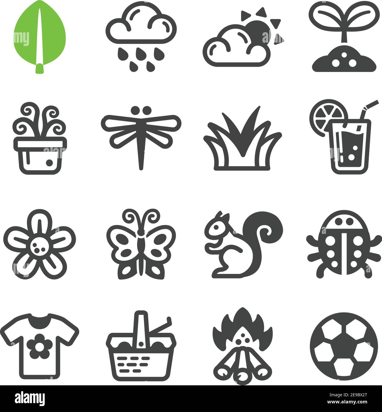 Squirrel flower pot Stock Vector Images - Alamy