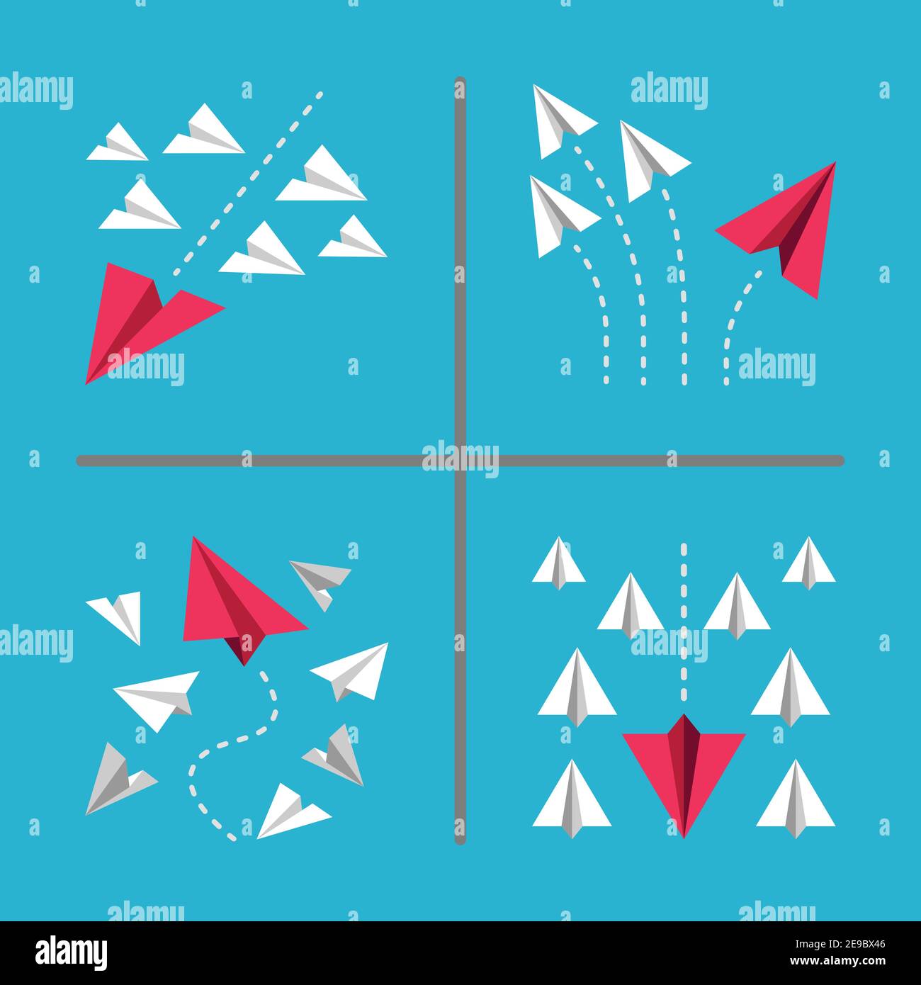 Different way of thinking Stock Vector Images - Alamy