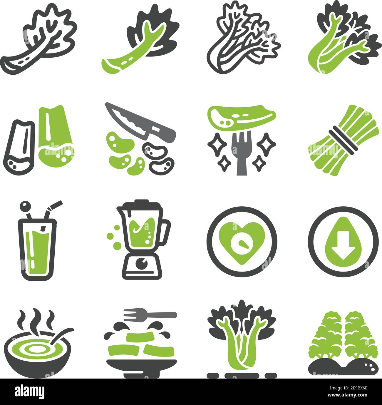 celery and produce icon set,vegetable icon,vector and illustration ...