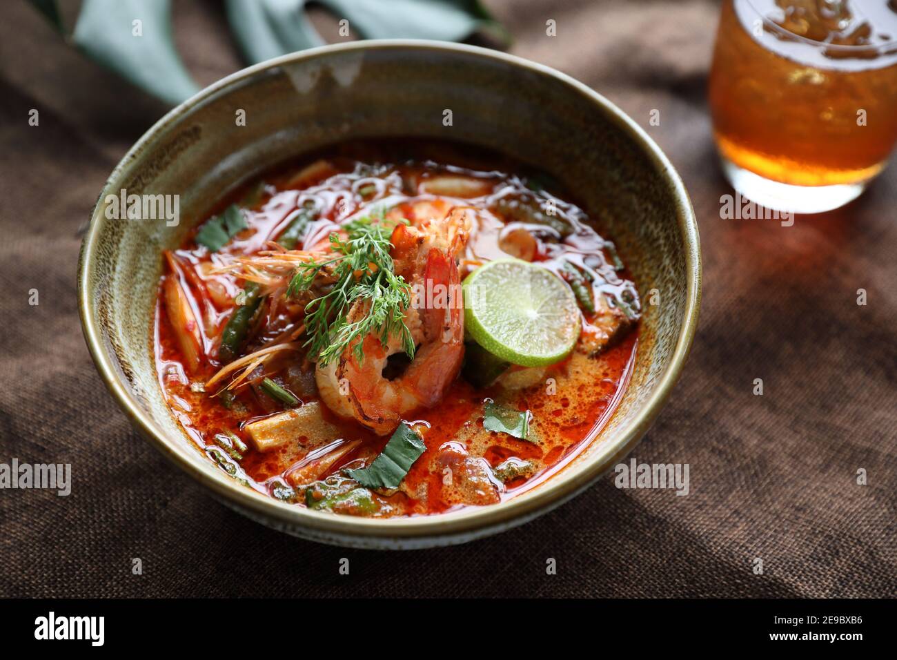 Tom Yum soup , Thai traditional food spicy prawn soup Stock Photo - Alamy