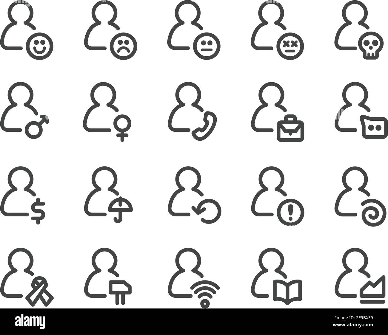 Volunteer line icon symbol Cut Out Stock Images & Pictures - Alamy