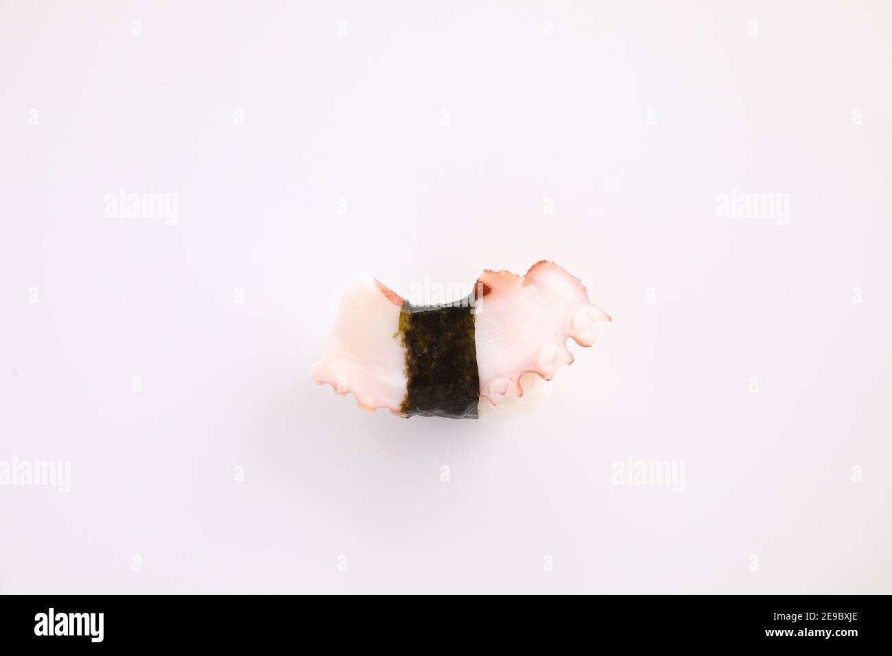 Tako nigiri Octopus Sushi japanese food isolated in white background ...