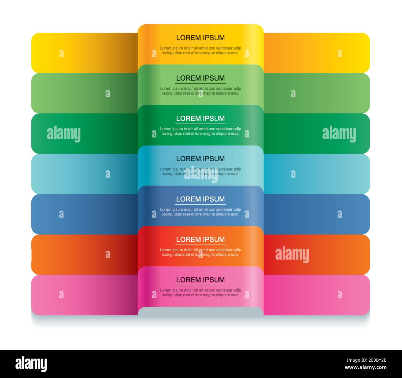 7 data infographics tab paper index template. Vector illustration ...