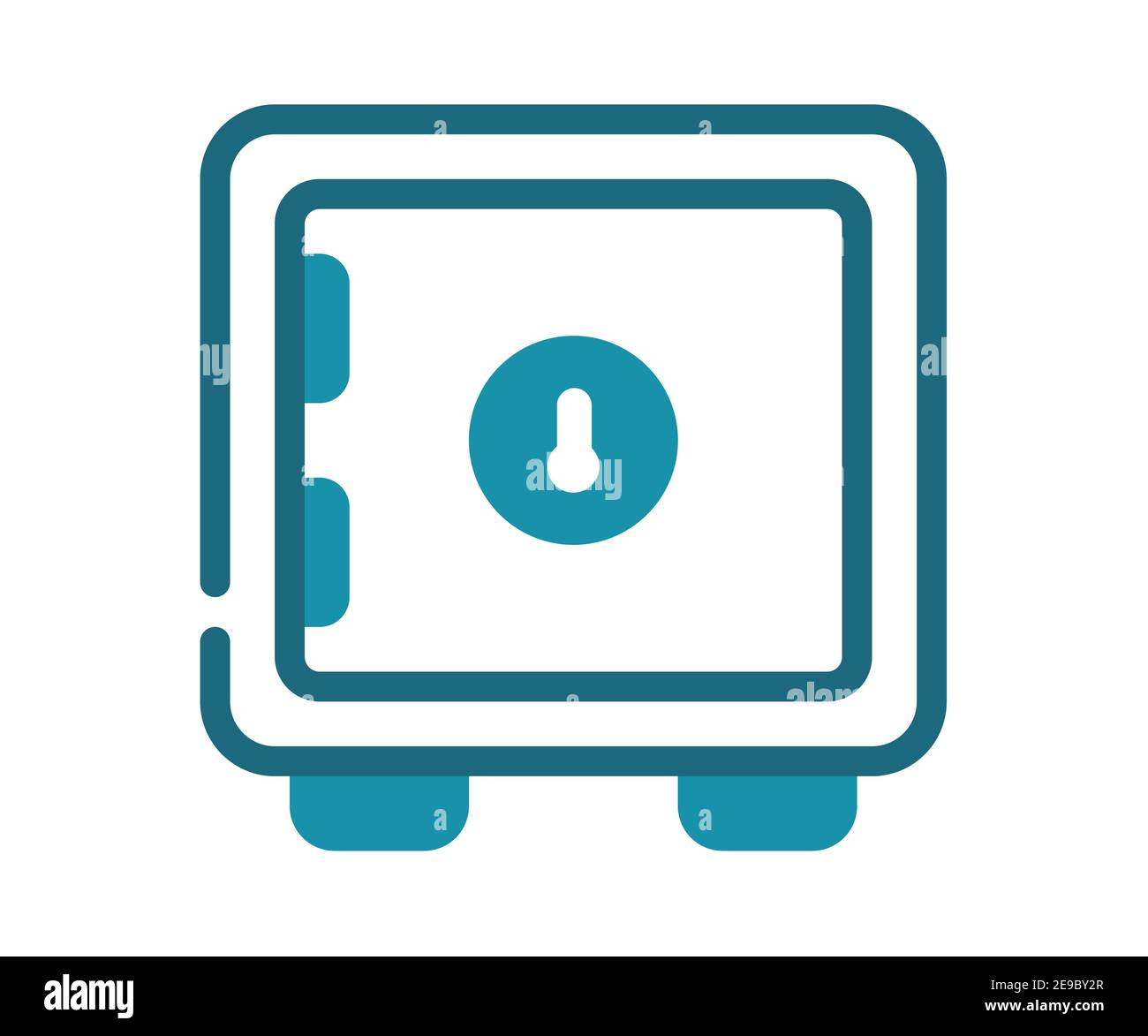 secure storage safe box single isolated icon with solid line style ...