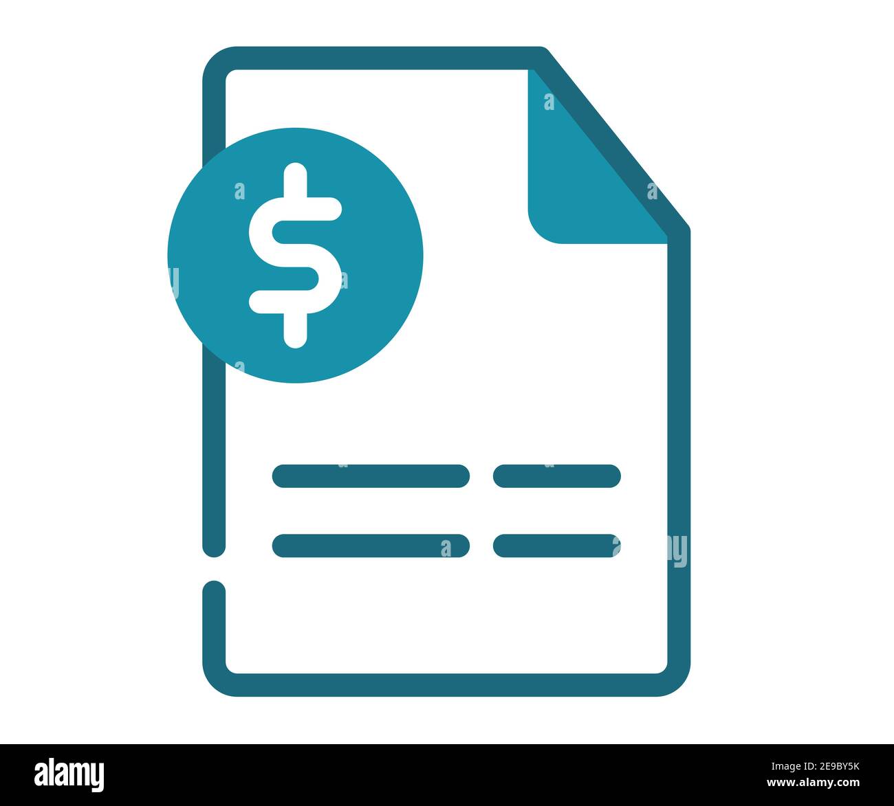 invoice document accounting single isolated icon with solid line style ...