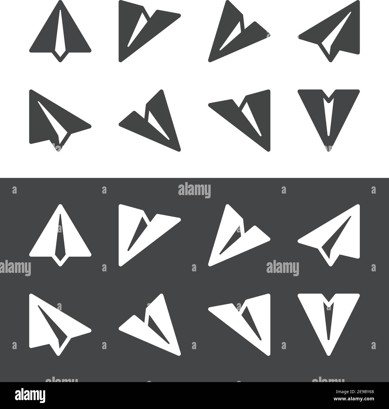 paper plane,paper rocket icon set,vector and illustration Stock Vector ...