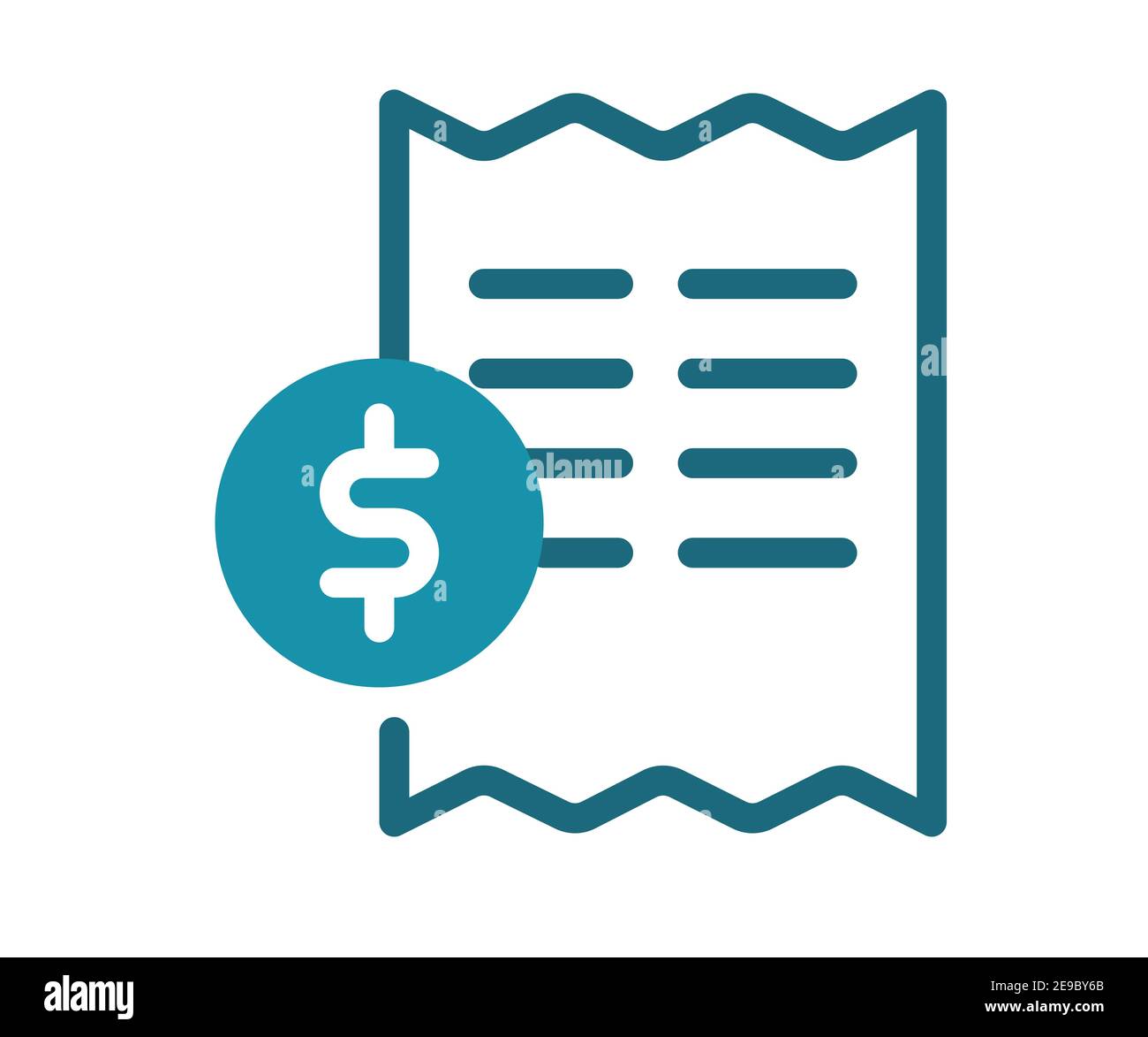tax invoice bill single isolated icon with solid line style vector ...