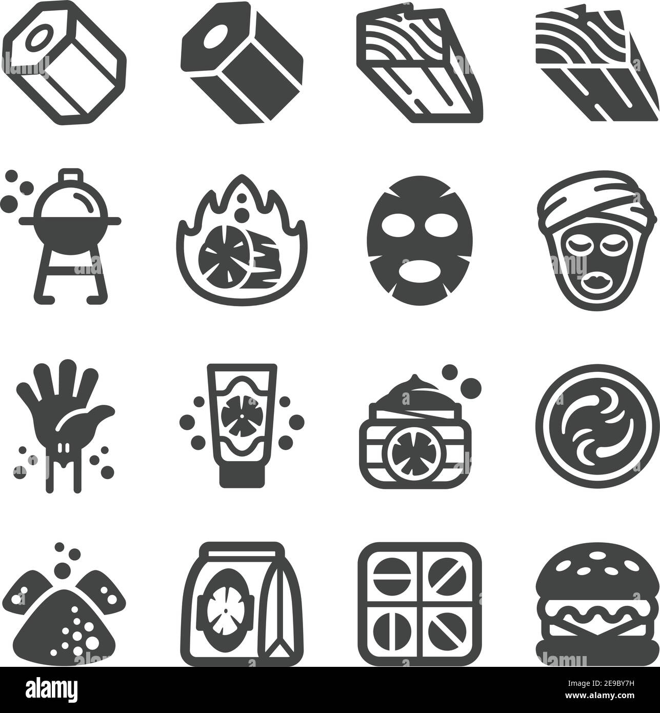 Barbecue coal fire Stock Vector Images - Alamy