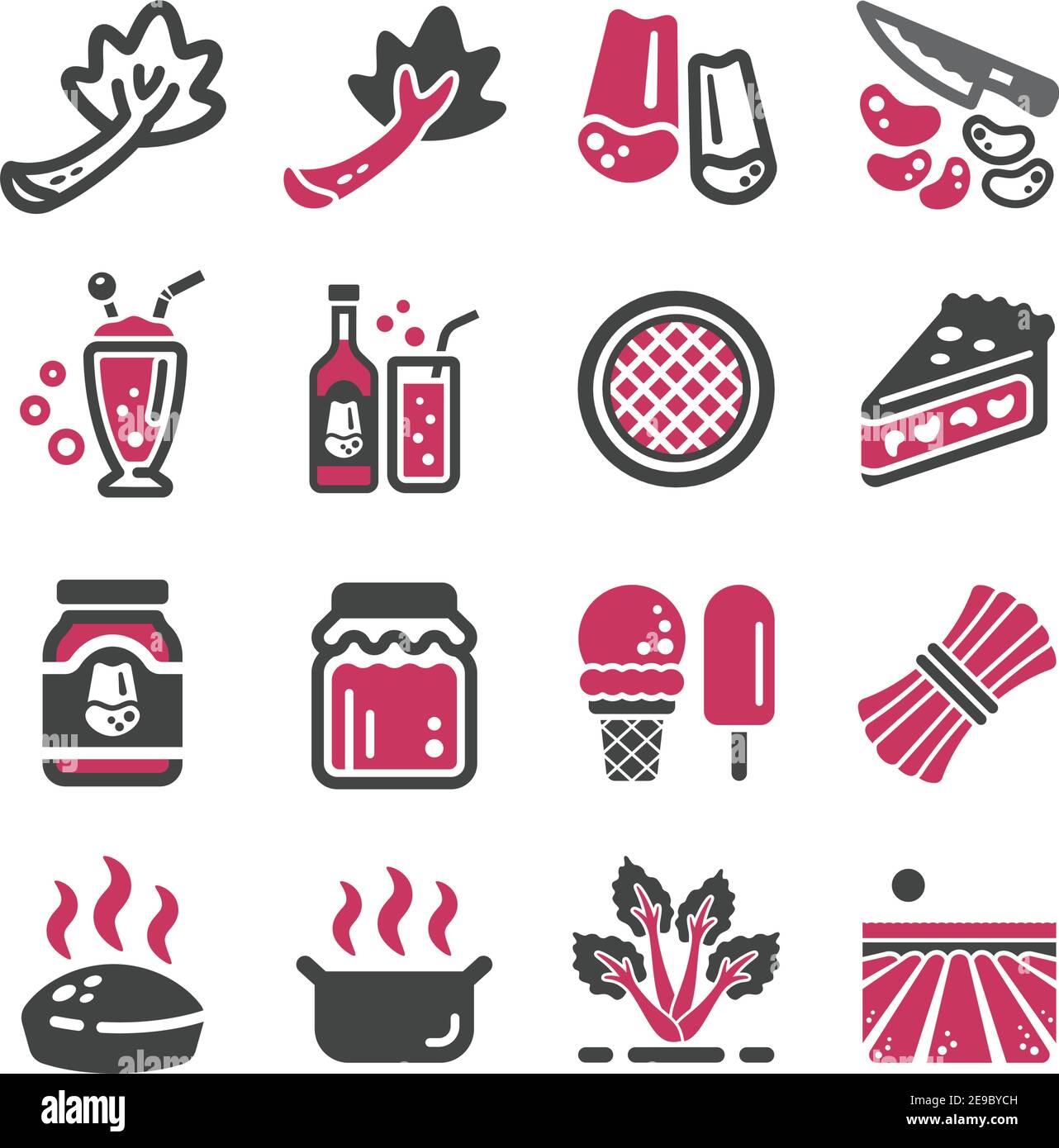 rhubarb icon set,vector and illustration Stock Vector Image & Art - Alamy