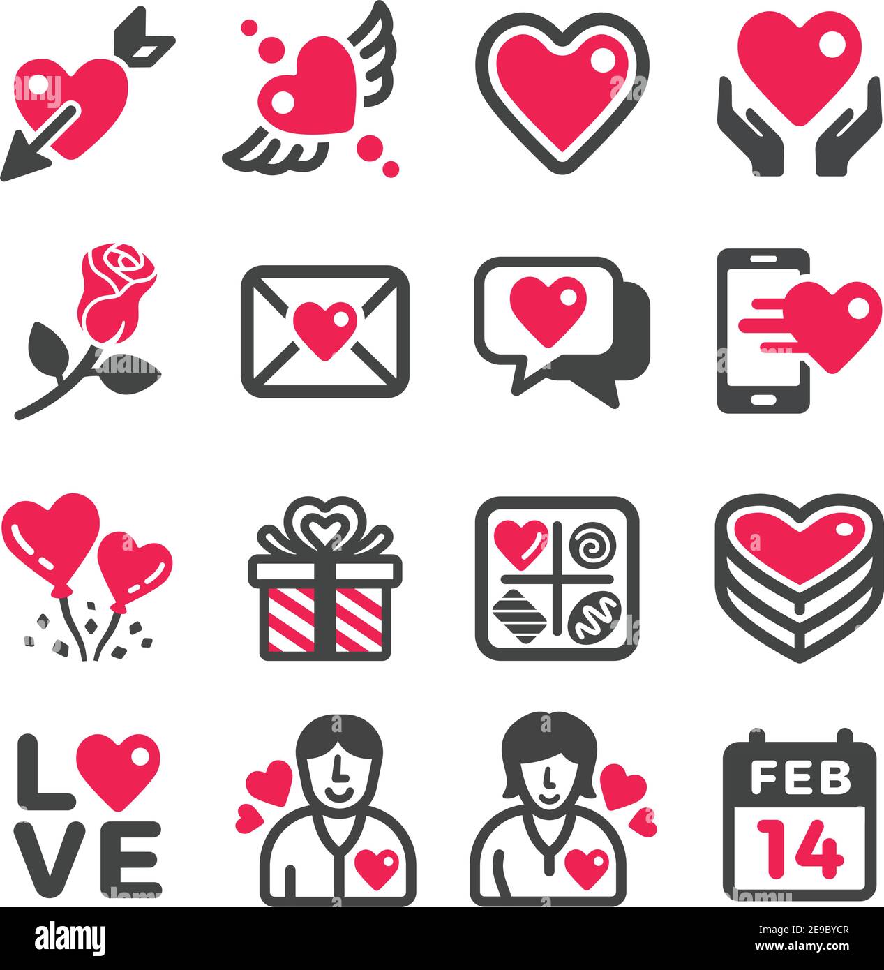 valentine,love icon set,vector and illustration Stock Vector Image ...