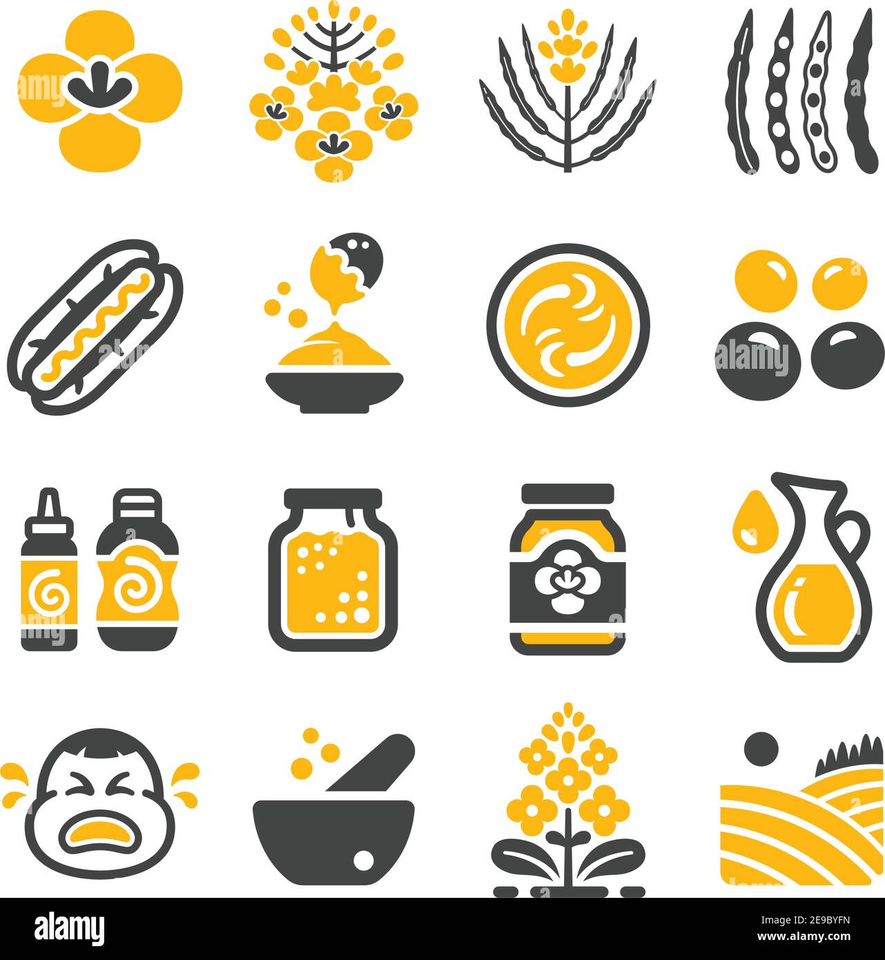 mustard icon set,vector and illustration Stock Vector Image & Art - Alamy