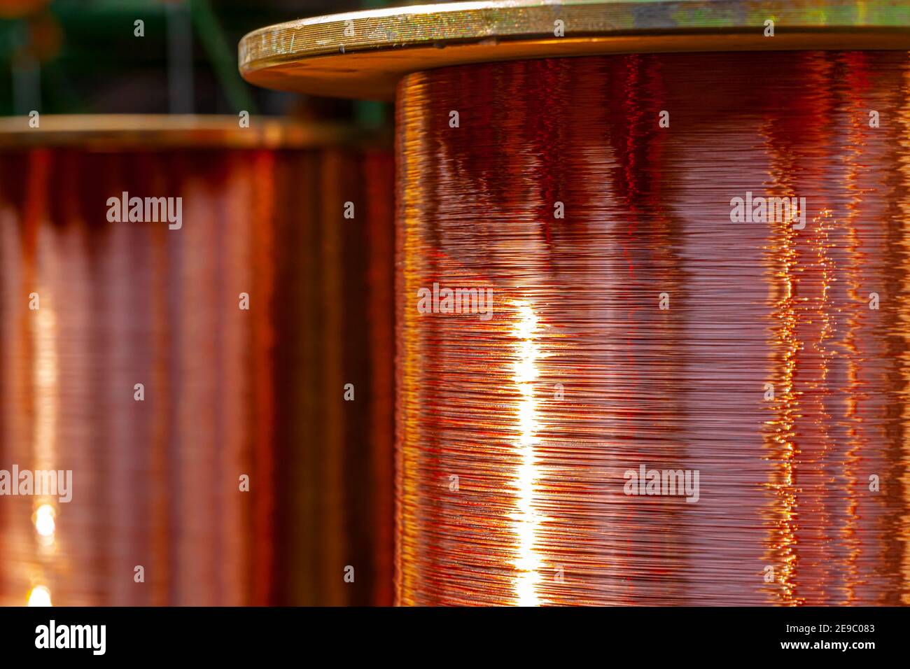 Copper cable reels hi-res stock photography and images - Alamy