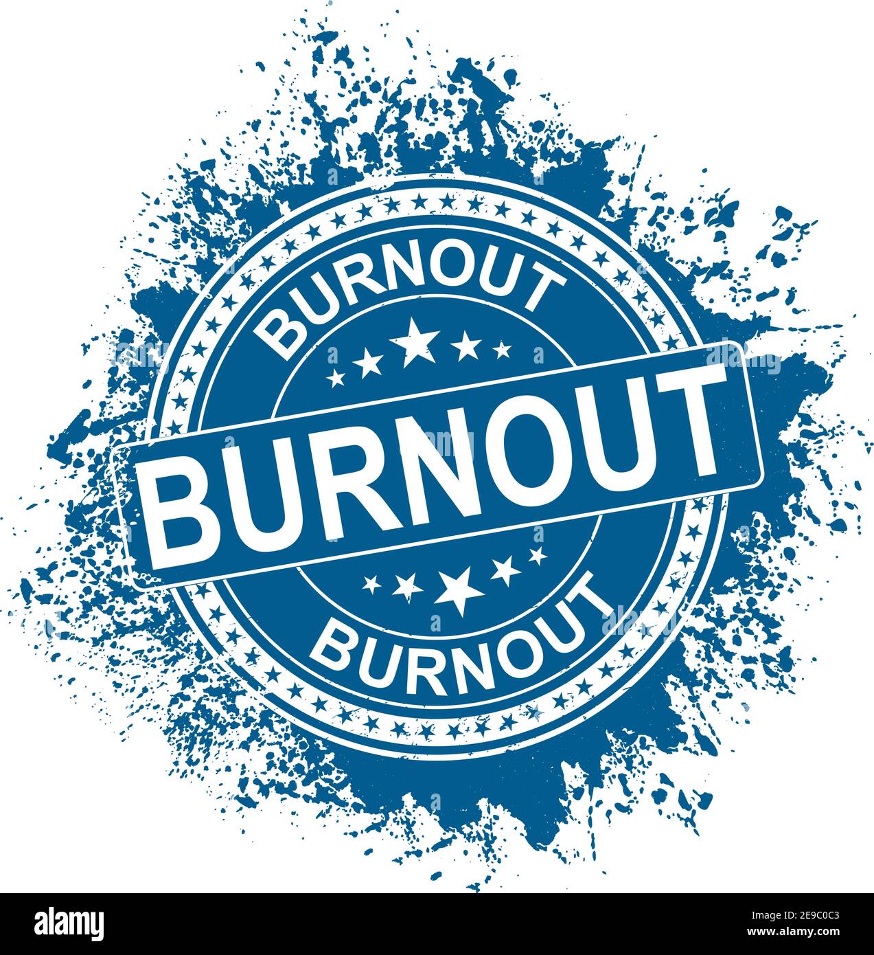 blue Stamp with word burnout inside, vector illustration Stock Vector ...