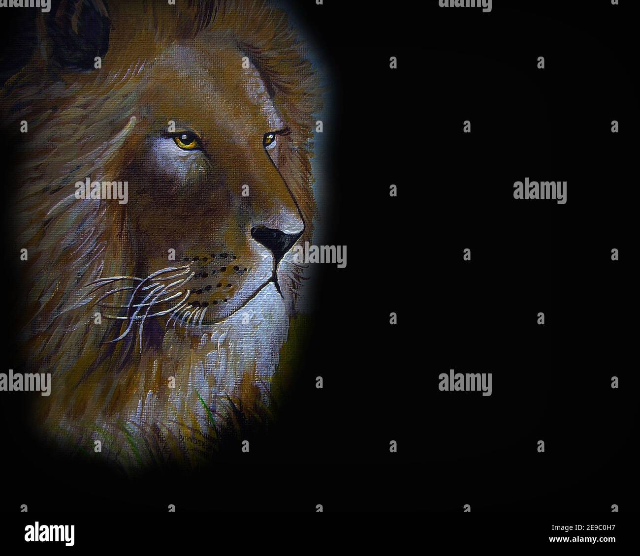 Art ,painting ,Acrylic ,color ,Lion Stock Photo - Alamy