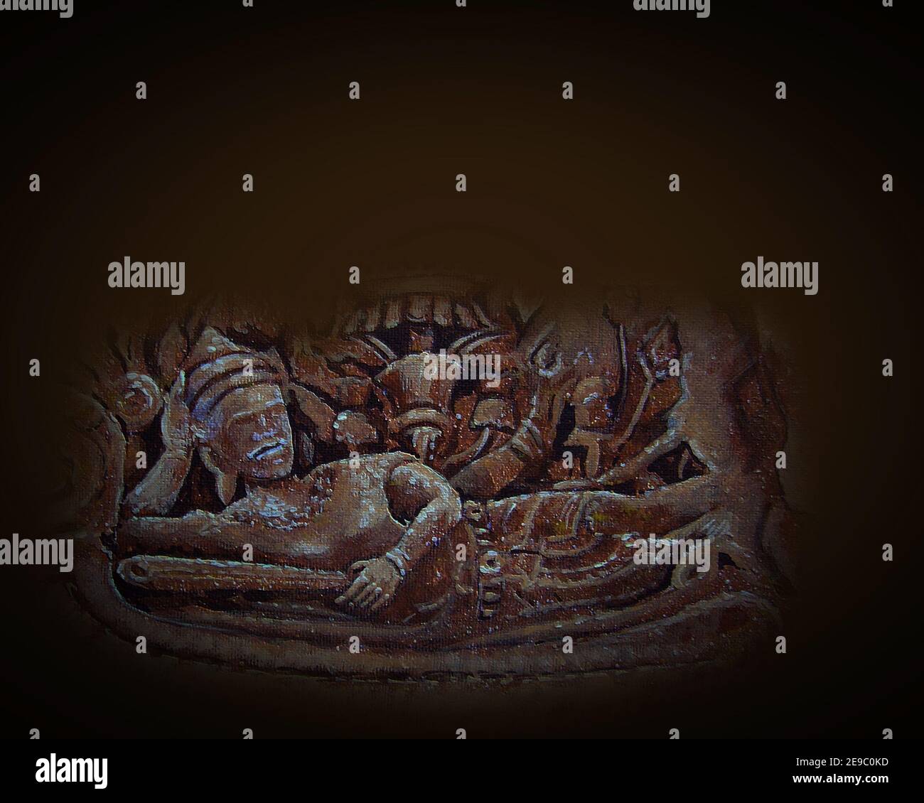 Art Painting lintel Thai pattern in Dark thailand , Narai Bantomsin ...