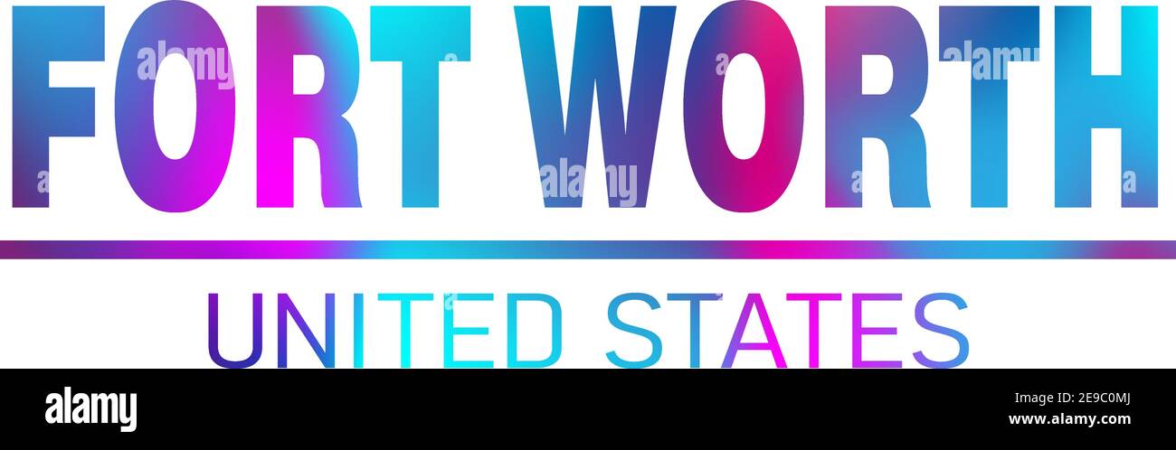 Fort Worth city name. Modern Calligraphy Hand Lettering for Printing ...