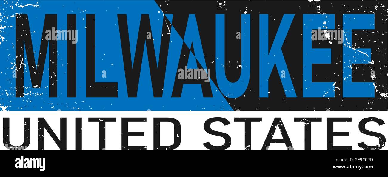Milwaukee, USA calligraphic lettering in original style. US cities ...