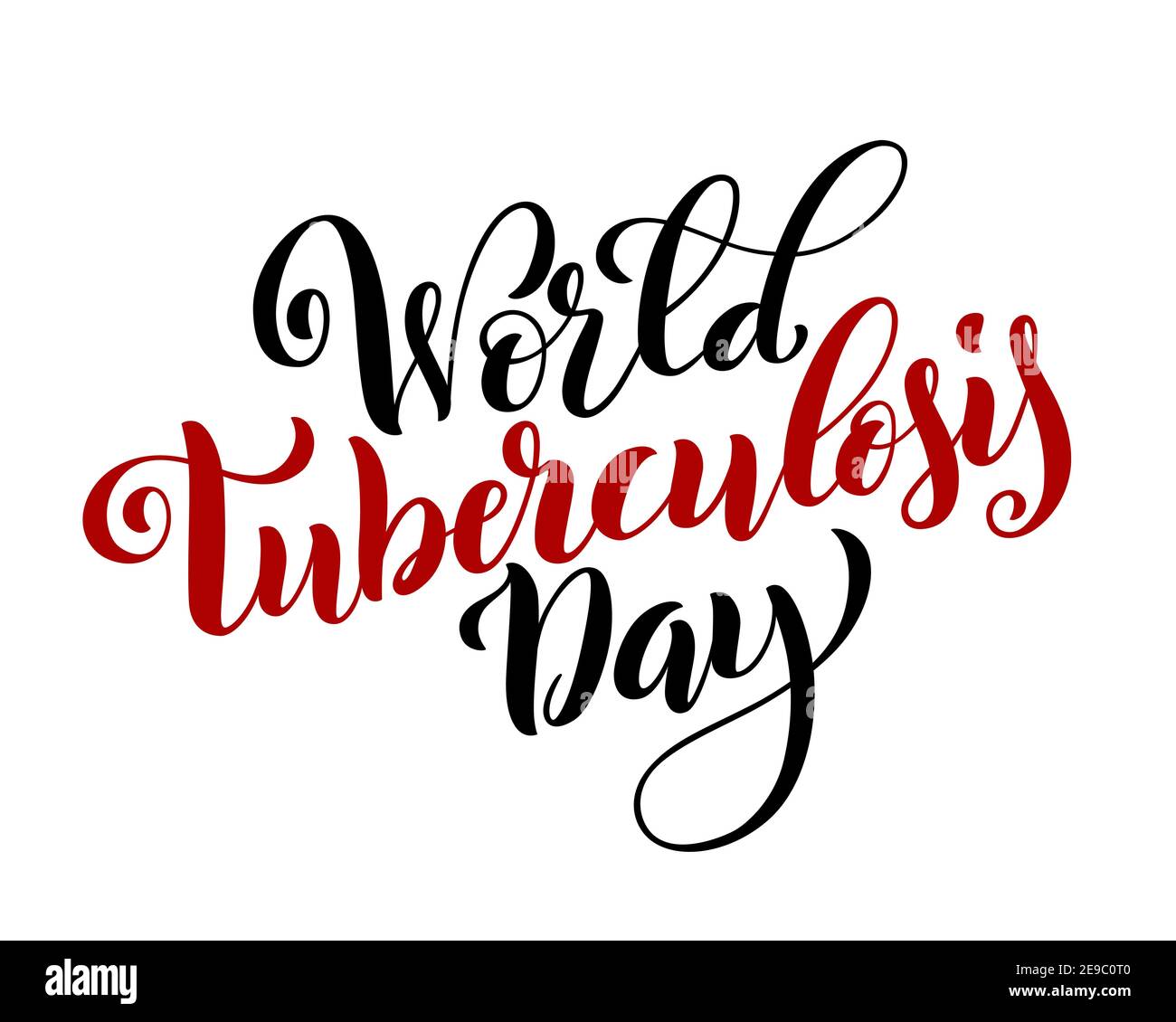 World tuberculosis day. March 24. Template for poster with handdrawn ...