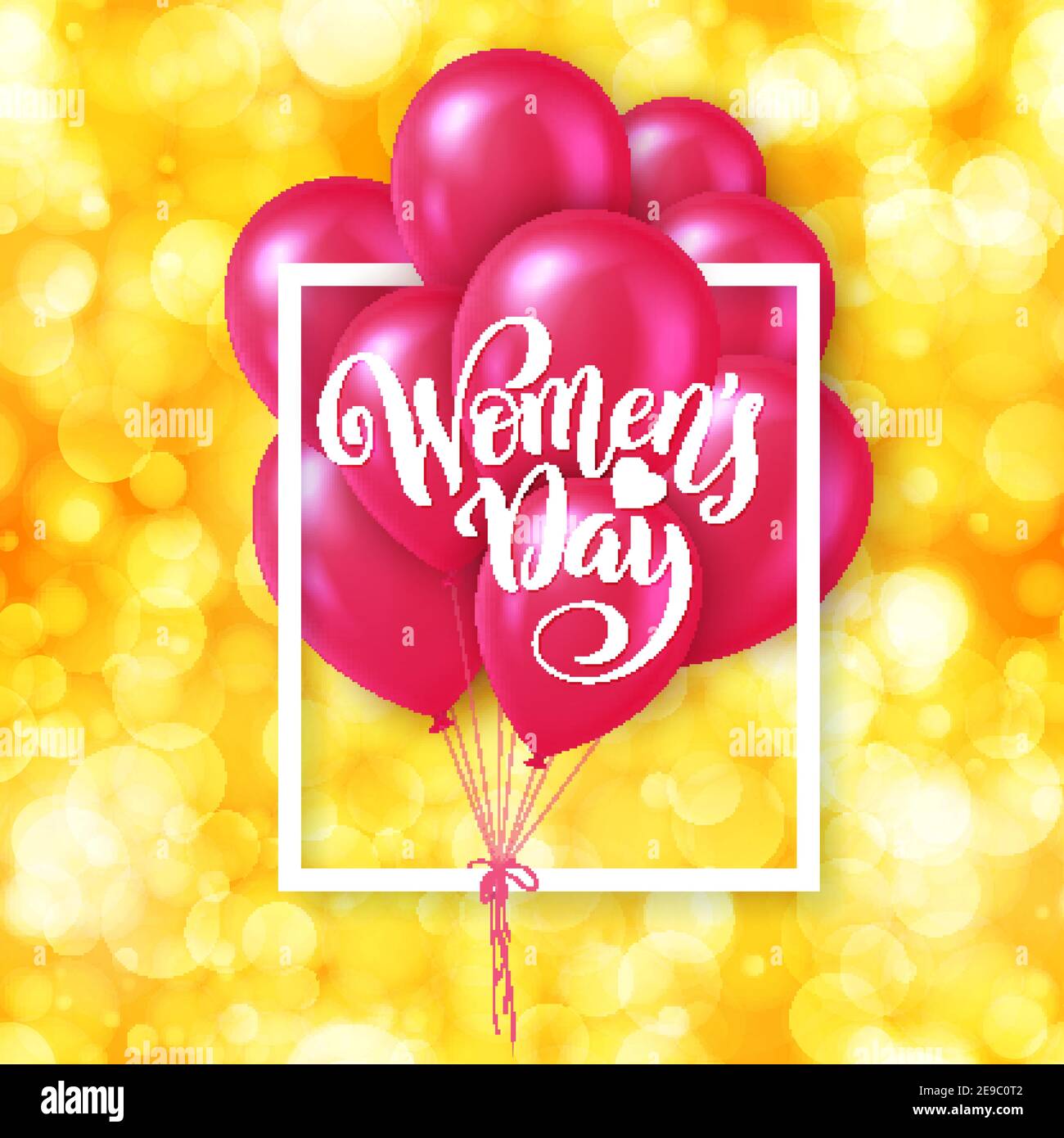 8 March International womens day greeting card. Template poster with ...
