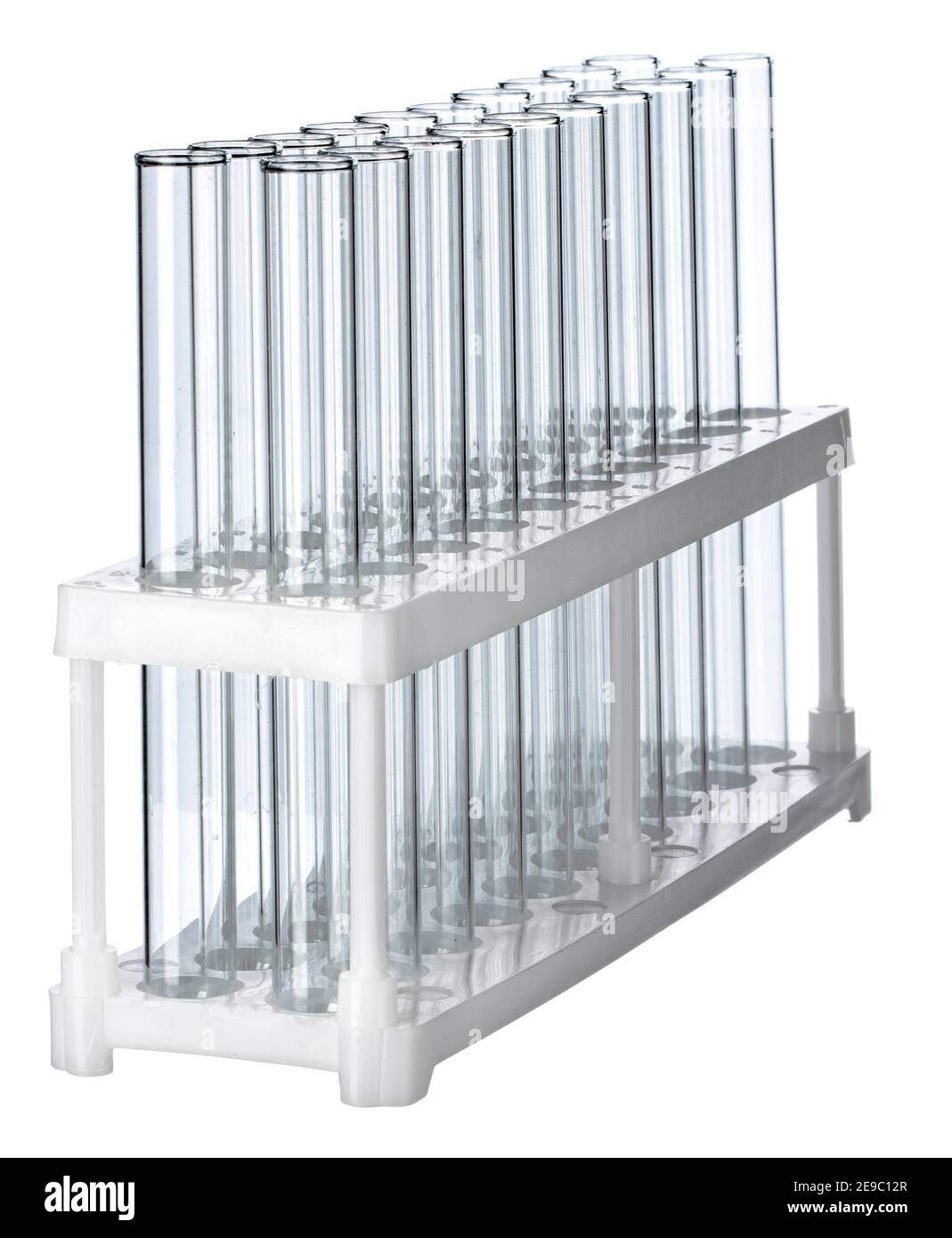 Empty laboratory test tubes isolated on white Stock Photo - Alamy