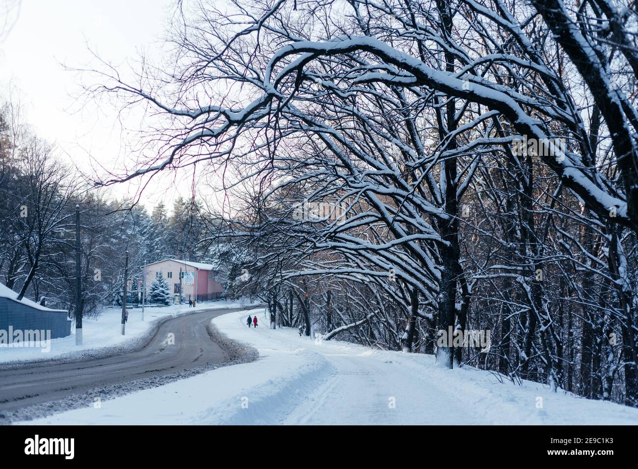 Town covered with snow hi-res stock photography and images - Alamy