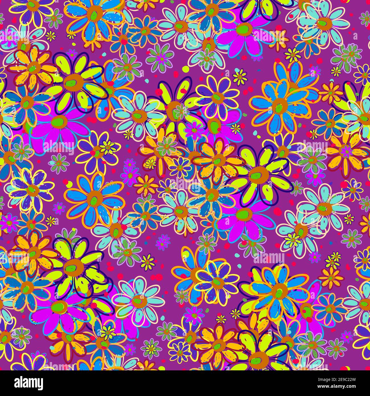 Seamless repeating floral pattern Stock Vector Image & Art - Alamy