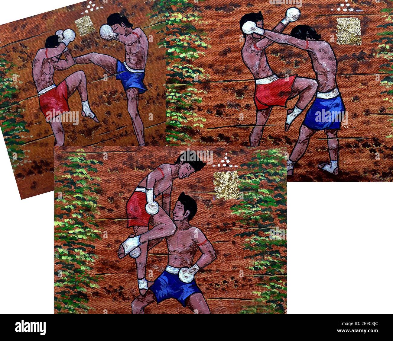 Art ,painting ,Acrylic color ,Muaythai , Thai boxing ,from Thailand ...