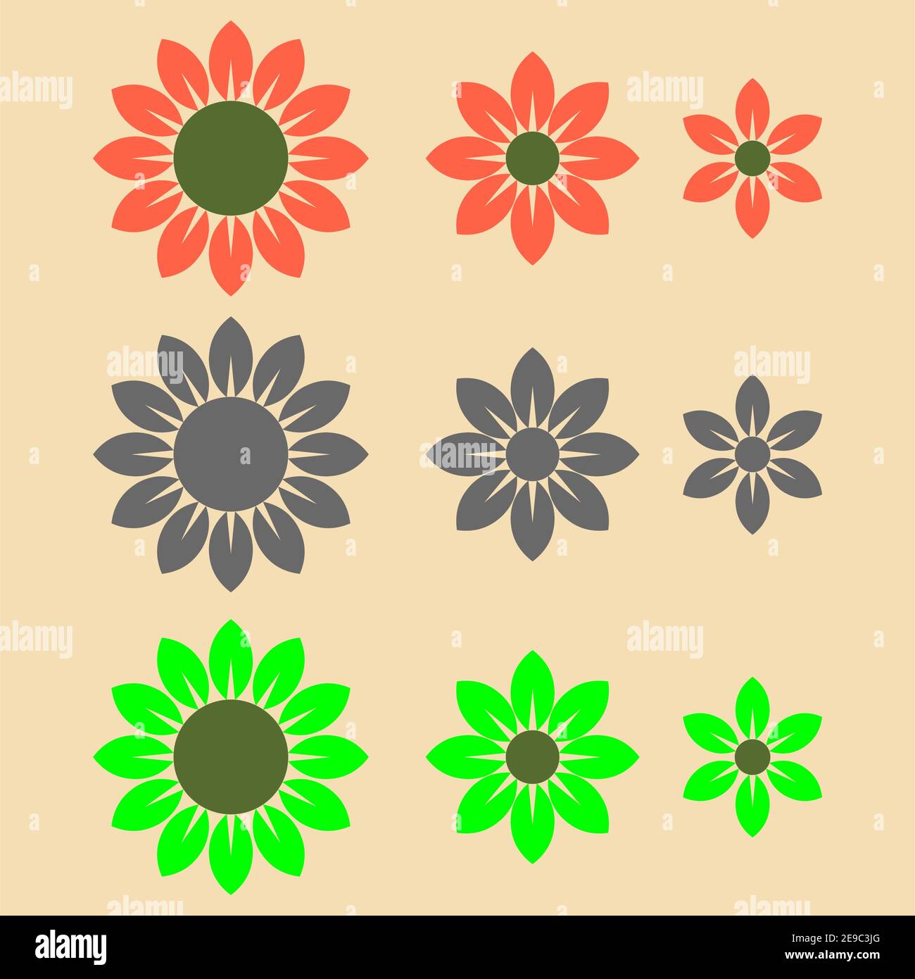 Vector graphic for Multi-leaf flower group Stock Vector Image & Art - Alamy