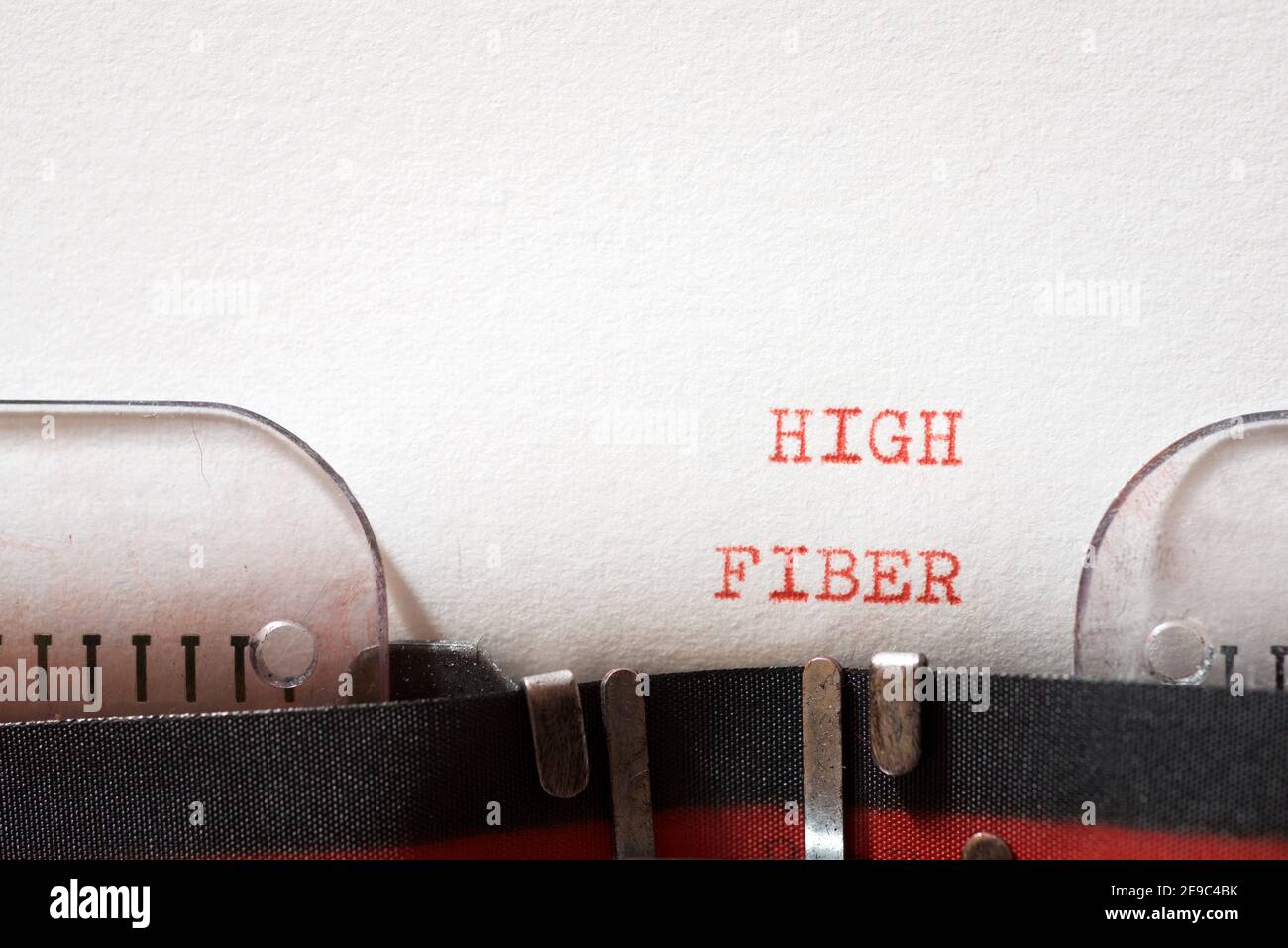High fiber phrase written with a typewriter Stock Photo - Alamy