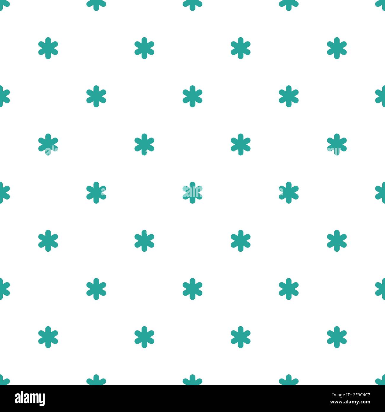 Seamless pattern with blue star or asterisk on white background. Ethnic ...