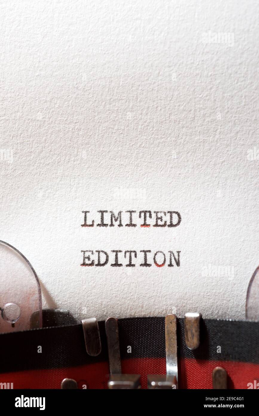 Limited edition word hi-res stock photography and images - Alamy