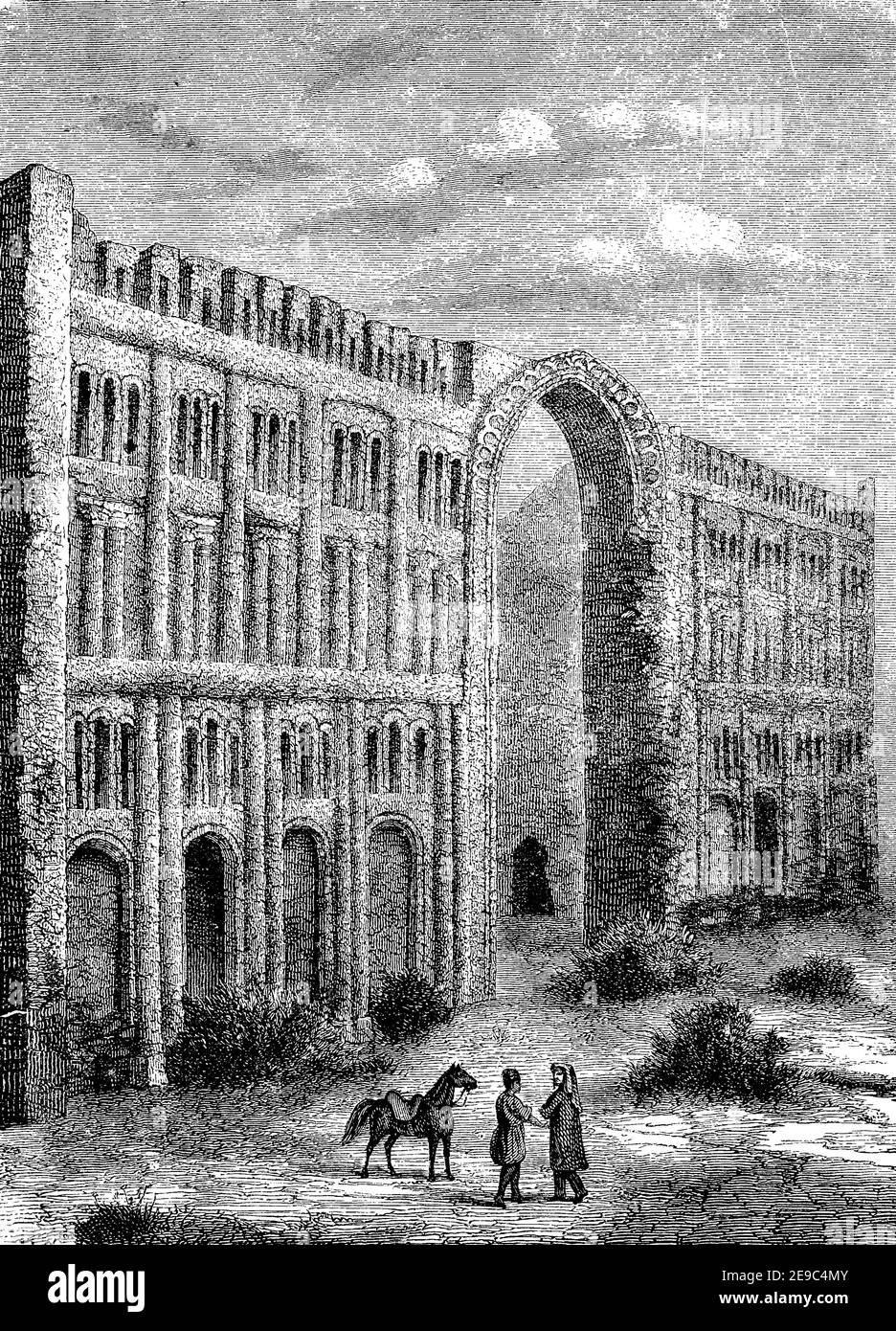El Kas'r, the castle, from the ruins of Baghdad, today Iraq ...