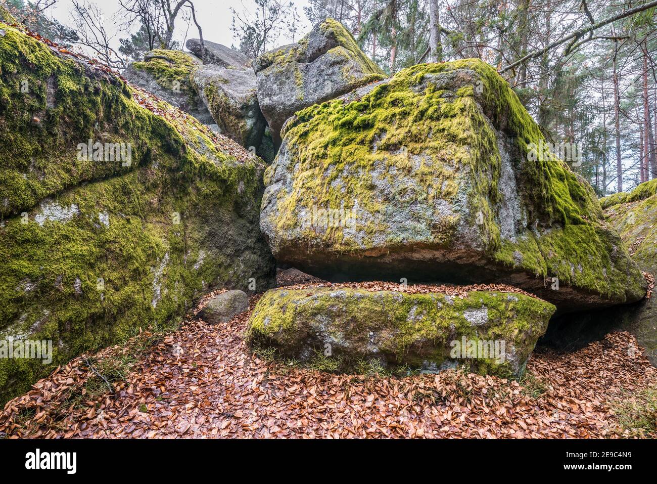 Entrance to the stone church in Thurmansbang - Old church built in a ...