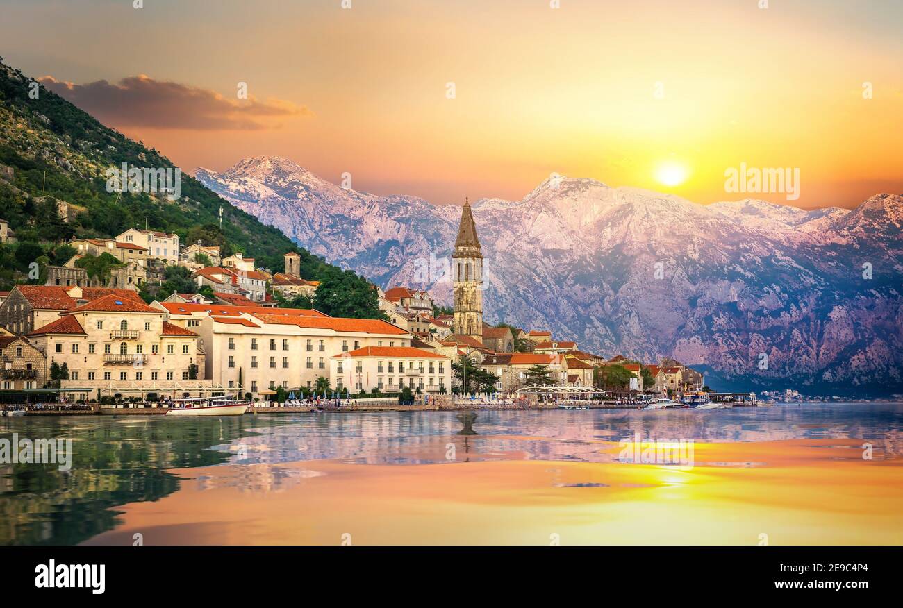 Perast at the bay of kotor hi-res stock photography and images - Alamy