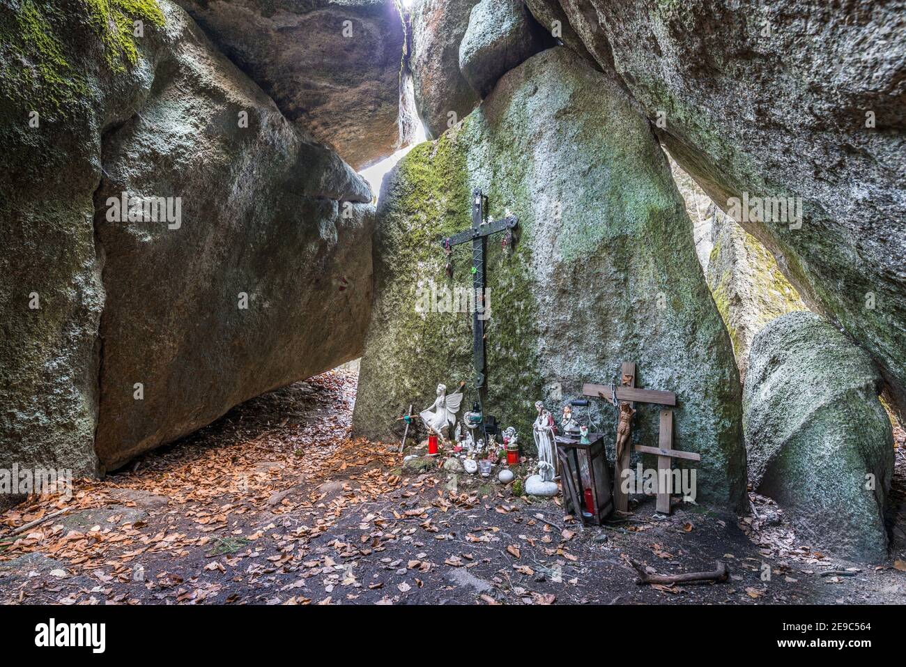 Stone church in Thurmansbang - Old church built in a stone cave between ...