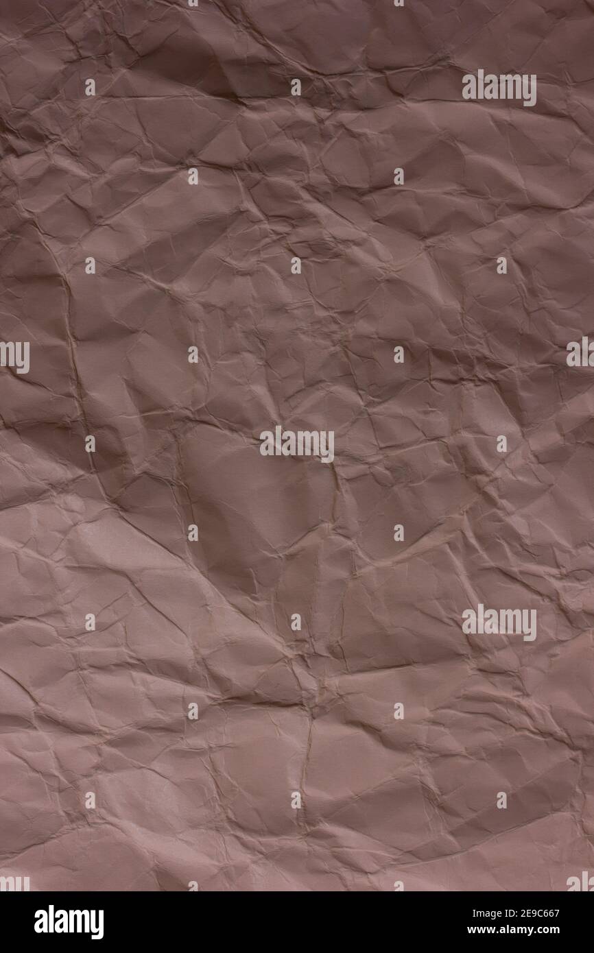 Brown crumpled paper background texture Stock Photo - Alamy
