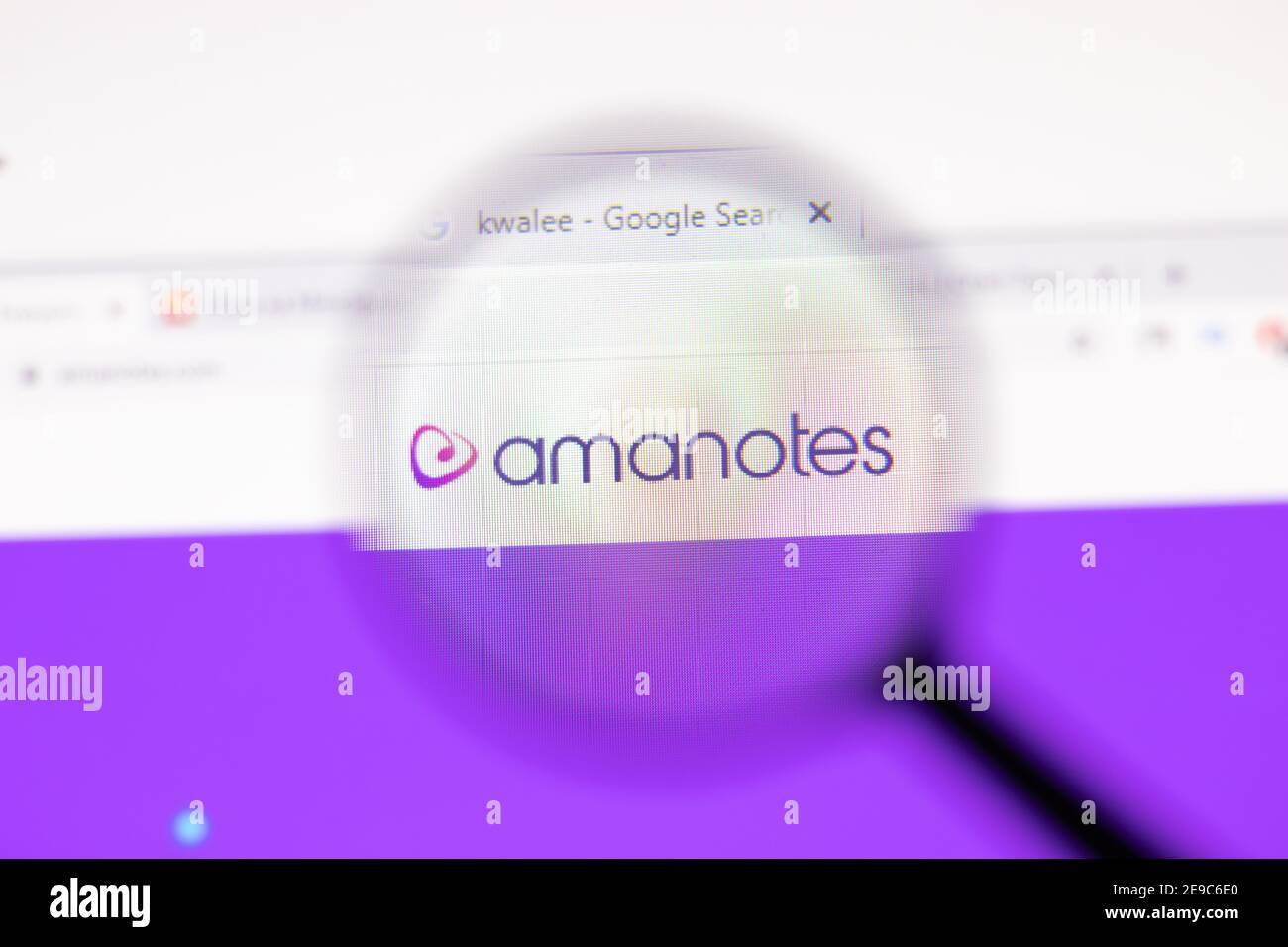 Los Angeles, USA - 1 February 2021: Amanotes website page. Amanotes.com ...