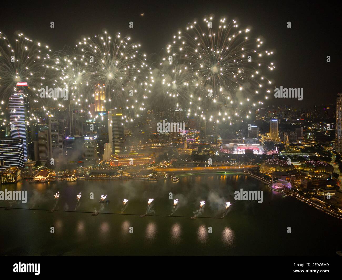 Singapore national day parade fireworks hi-res stock photography and ...