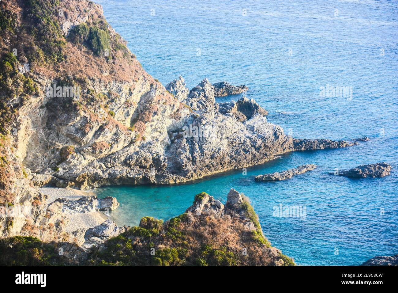 Unique and spectacular Italian cliffs rare view Stock Photo - Alamy