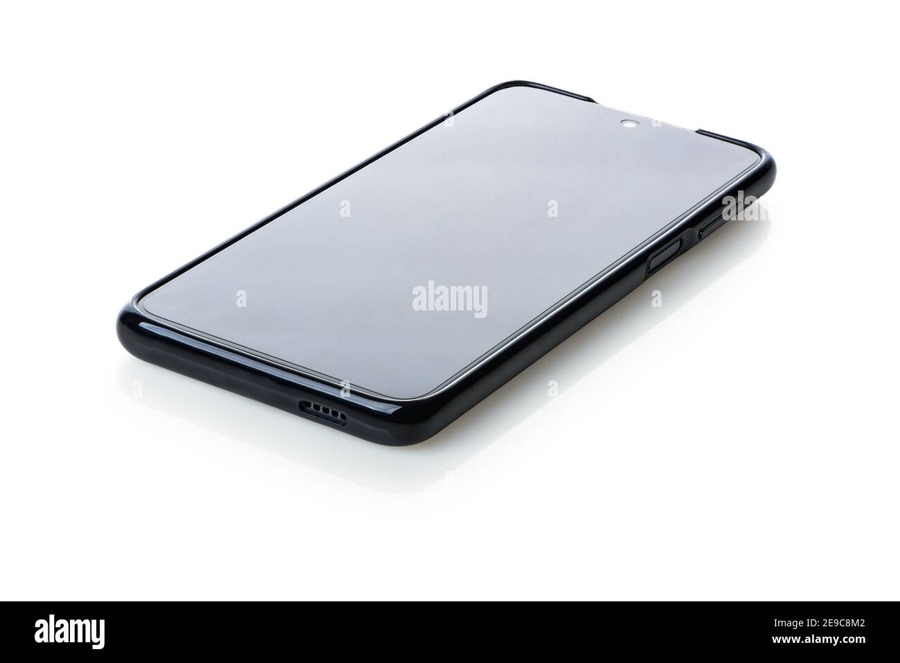 Black smartphone black background hi-res stock photography and images ...