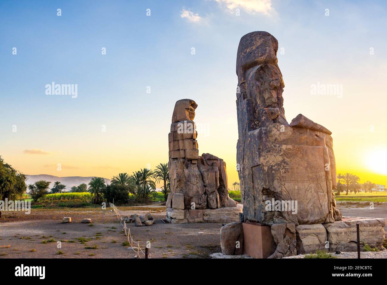 The colossi of memnon luxor egypt egyptian thebes hi-res stock ...