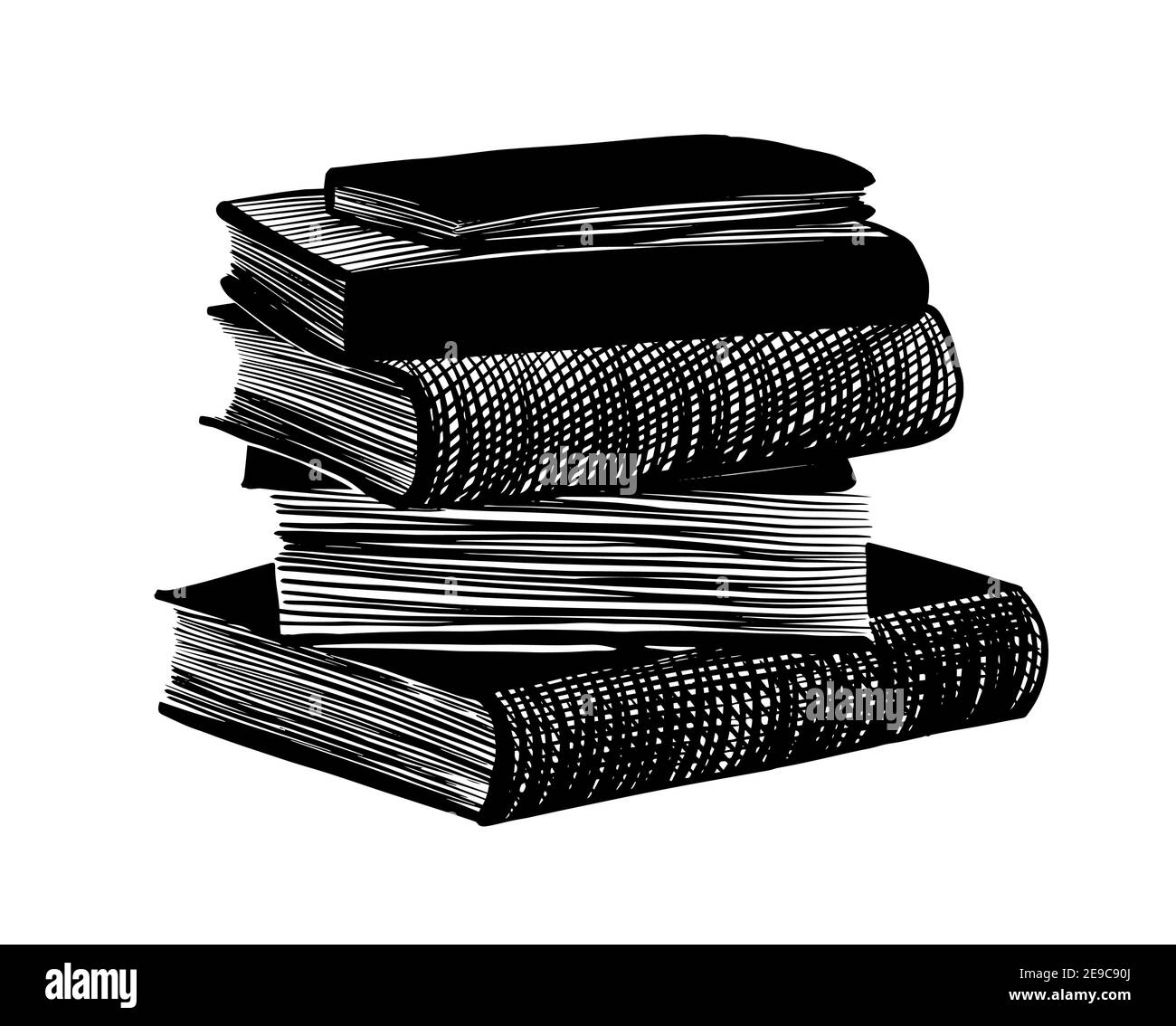 Stack of books, graphic. Vector Stock Vector Image & Art - Alamy
