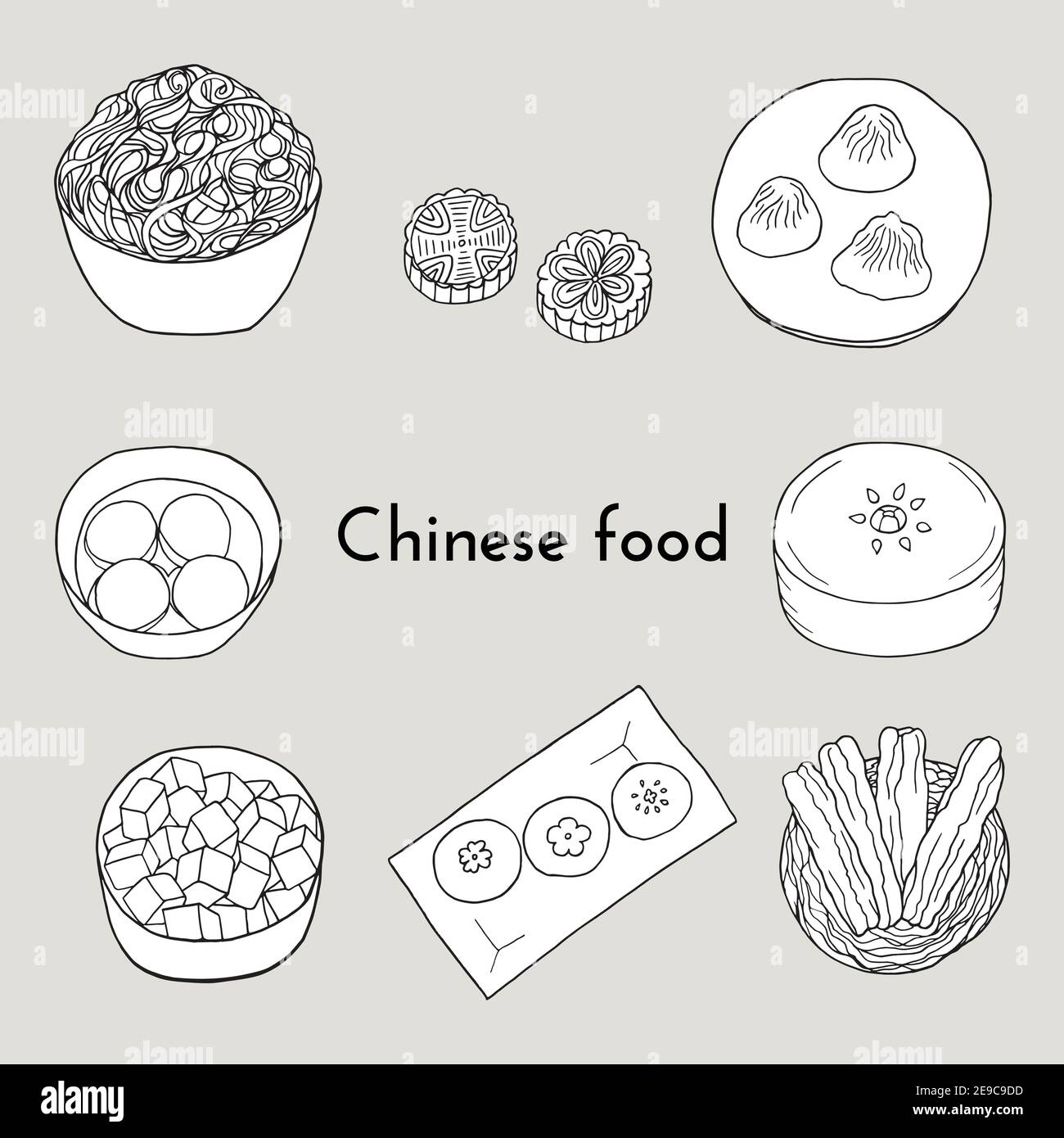 Chinese bakery menu Stock Vector Images - Alamy