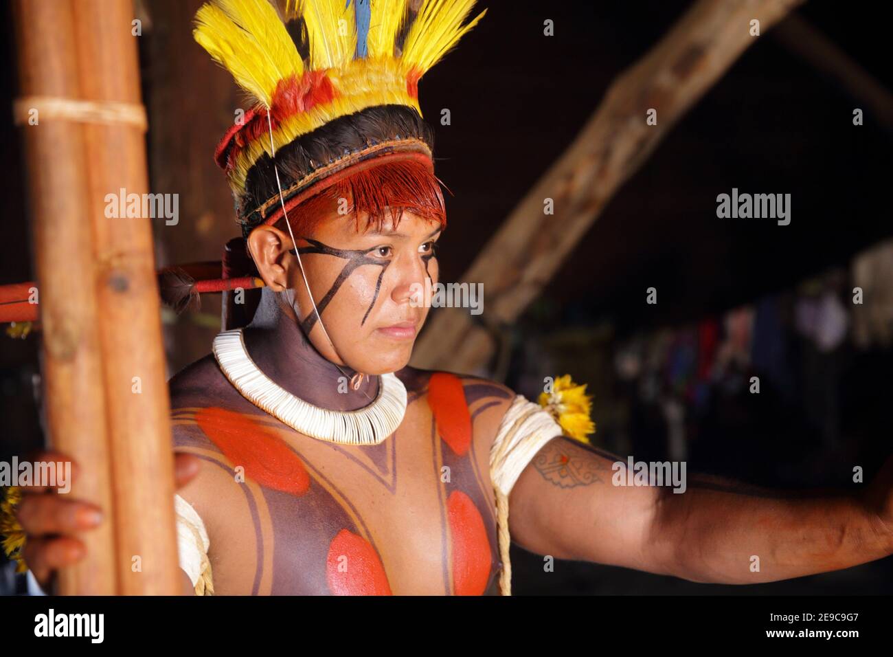 Indian Tribe Man Feathers High Resolution Stock Photography and Images ...