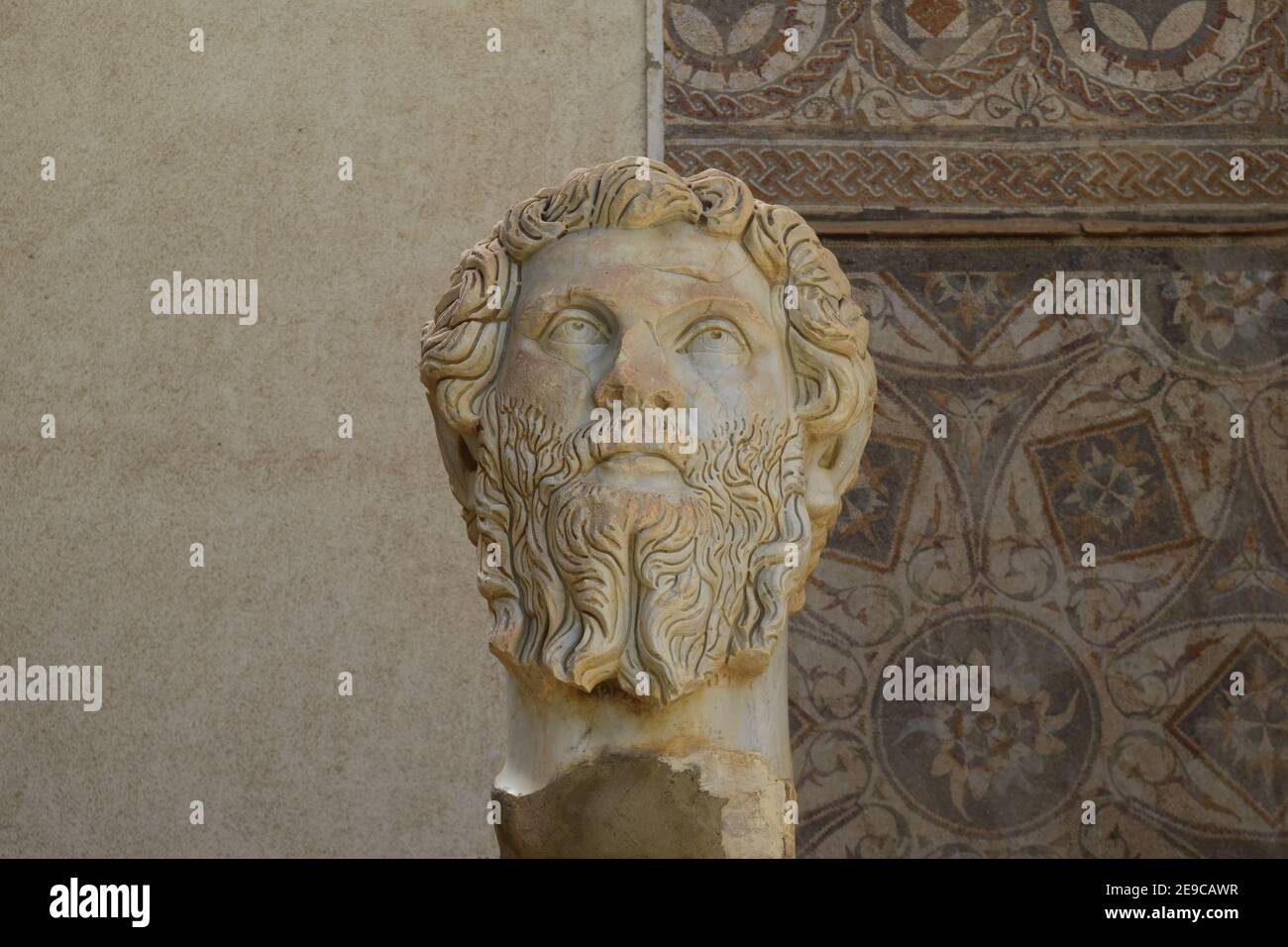 Roman Man Sculpture Statue in Djemila city, Setif, Algeria Stock Photo ...