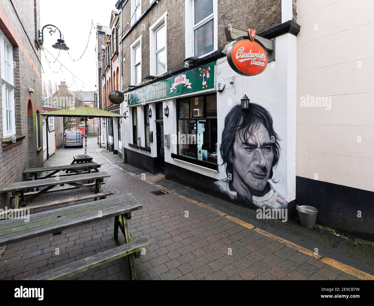 The Rovers Return pub in Douglas, Isle of Man with a Jimmy Duggan wall ...
