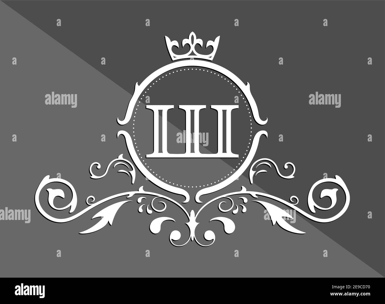 Stylized letter ZH of the Russian alphabet. Monogram template with ...