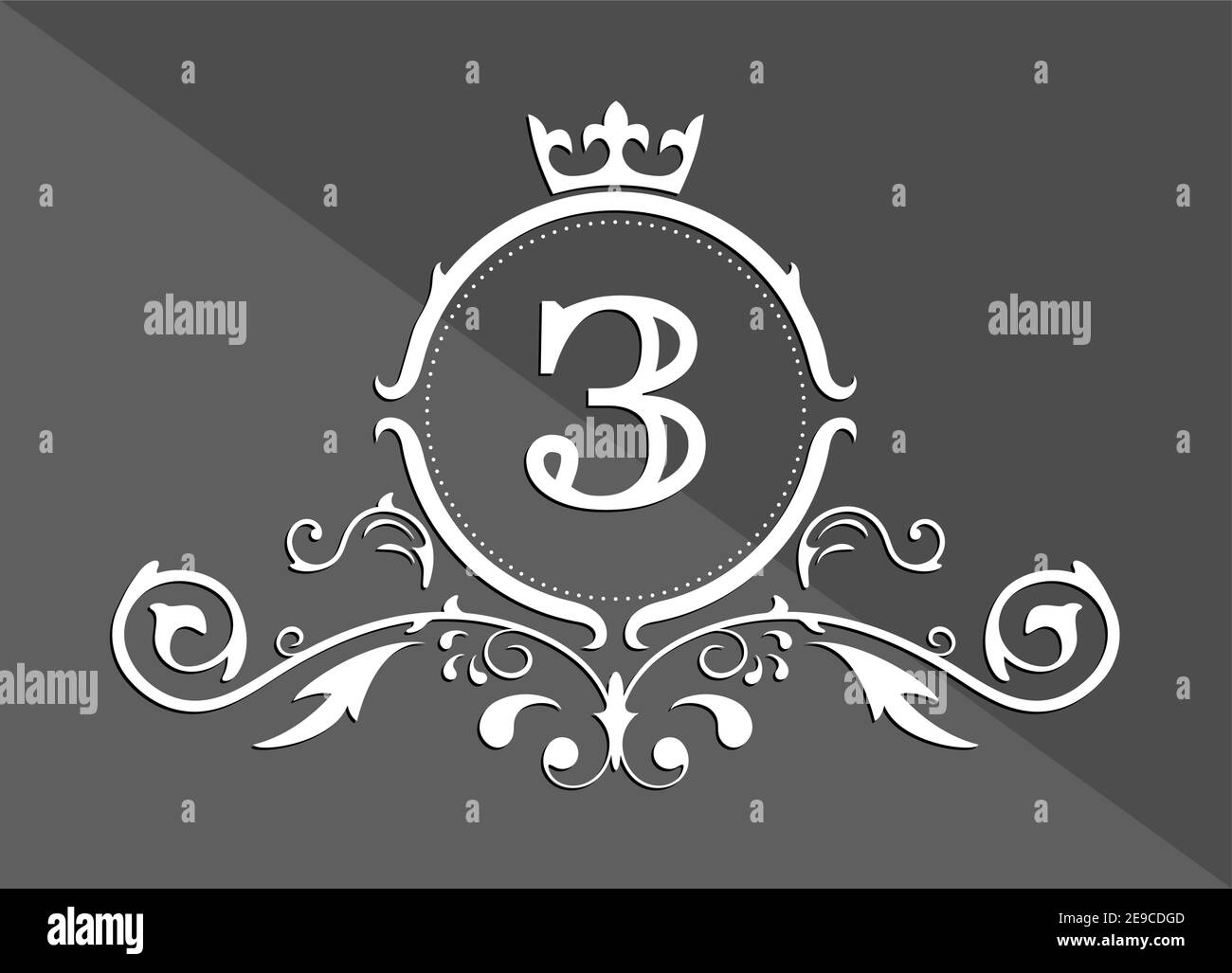 Stylized letter Z of the Russian alphabet. Monogram template with ...