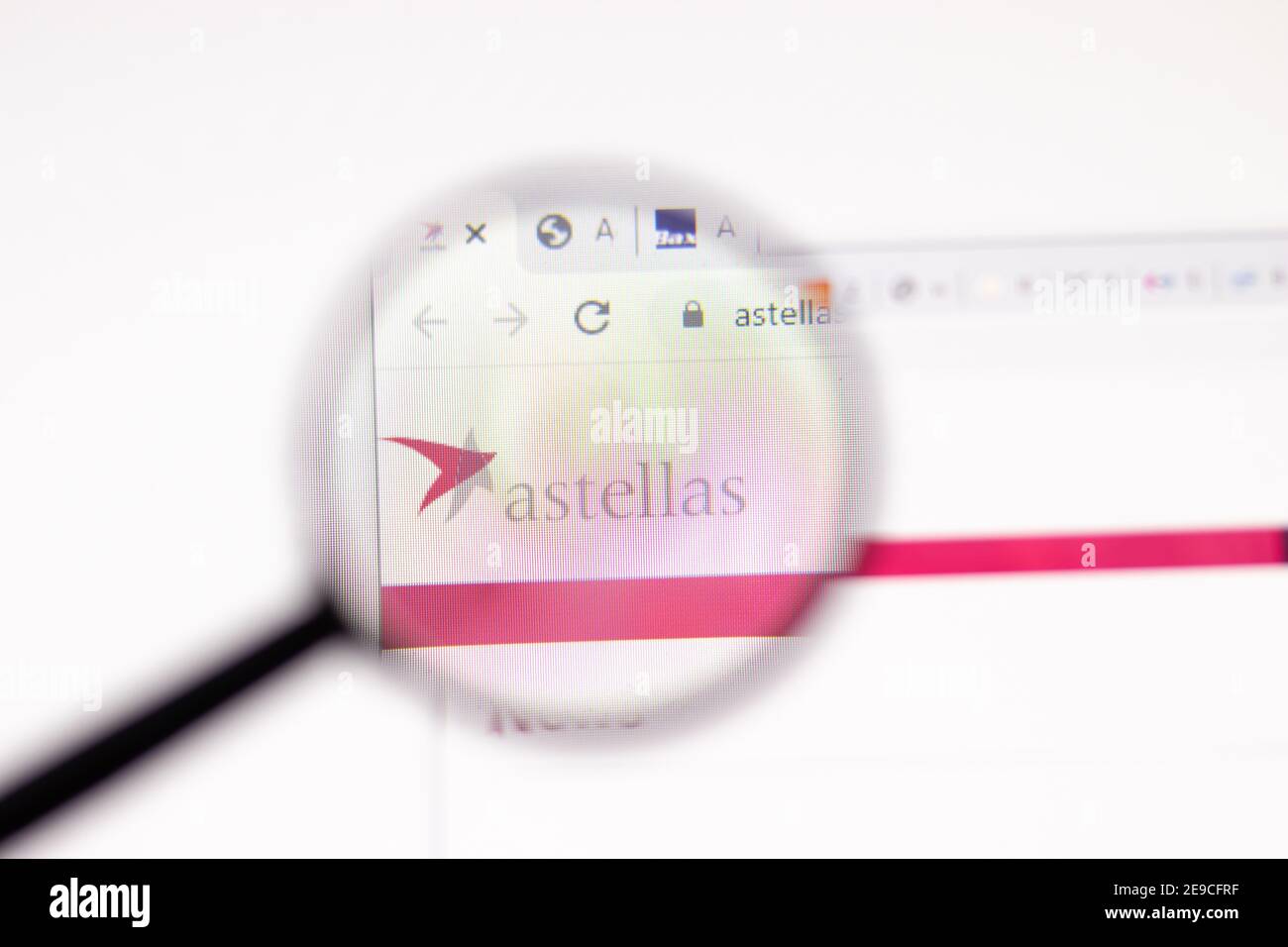 Los Angeles, USA - 1 February 2021: Astellas Pharma website page ...